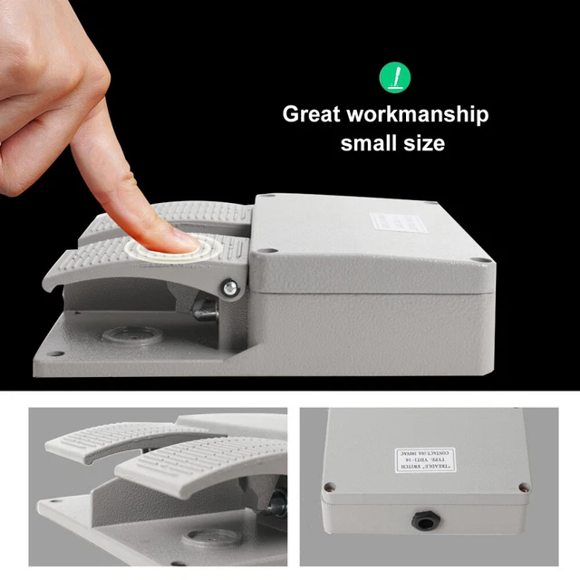 FOOT PEDAL SWITCH Dual Foot Switch Industrial Foot Switch YDT1-16 380V/ 220V 10A £21.00 ...