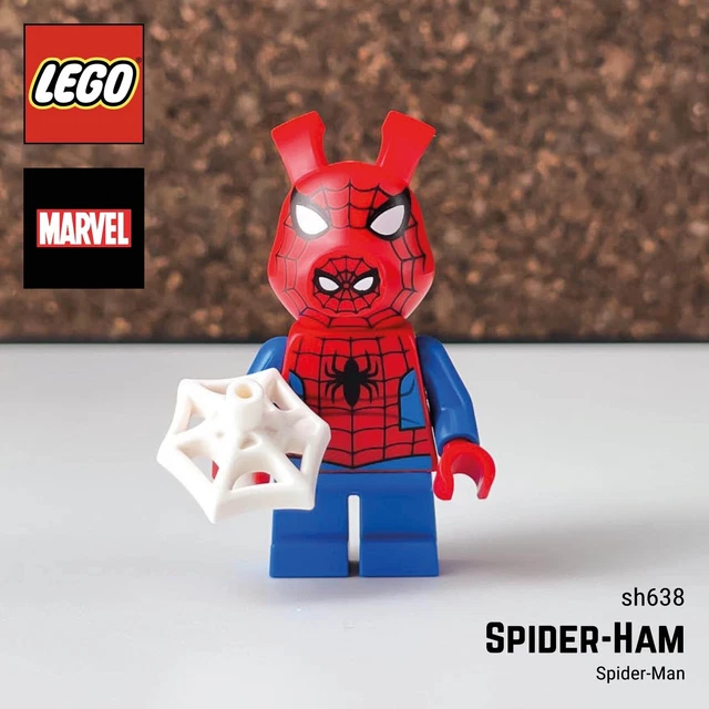 LEGO SPIDER-HAM SH638 Minifigure Marvel Spider-Man Spider-Verse 76178 ...