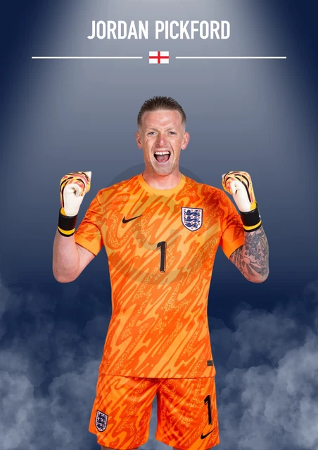JORDAN PICKFORD, ENGLAND, Euro 2024, Football, Photo Print, Poster, A4 ...