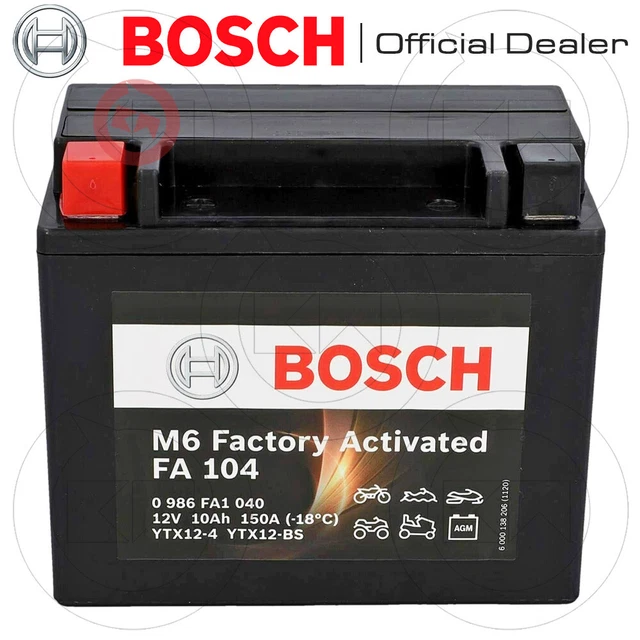 BATTERIE BOSCH SIGILLÉE M6 FA104 YTX12-BS Kawasaki ZX6R Ninja 600 1996-2001 EUR 49,57 - PicClick FR