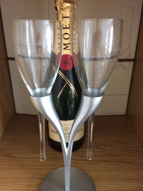 SINGLE MOET CHANDON Glass Pomponne Flute glass No Base Baseless Non ...