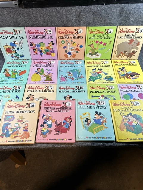 LOT OF 19 Complete Set Books Walt Disney Fun-to-Learn Library Lot ...