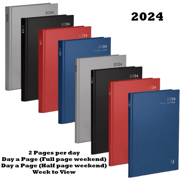 2024 DIARY A4 A5 A6 slim Pocket Diaries DAP WTV Desk Diaries Hard ...