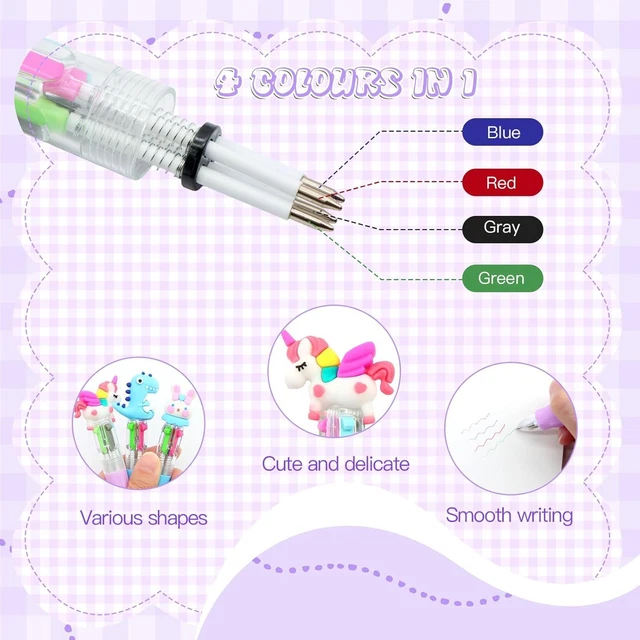 15-PACK MINI MULTICOLOR Pens in One 4-In-1 Cute Pens Bulk for Kids ...