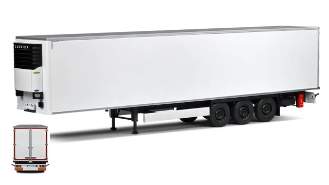 MINIATURE CAMION AUTO 1:24 solido Remorque Semi Frigo Blanc 2023 ...