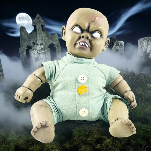 SPIRIT HALLOWEEN ZOMBIE Baby The Wiggler Animated Horror Prop Creepy ...