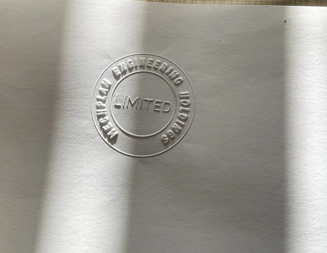 CAST IRON SEAL Stamp Emboss Paper, Vintage Mechplan Engineering ...