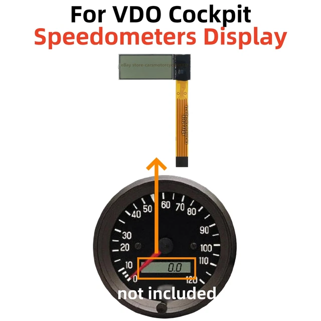 LCD SCREEN FOR VDO Cockpit International Vision Speedometer Tachometer ...