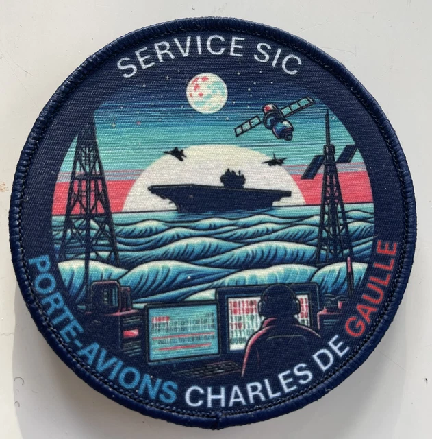 PATCH AÉRONAVALE - Porte-avions CDG - Service SIC EUR 5,50 - PicClick FR