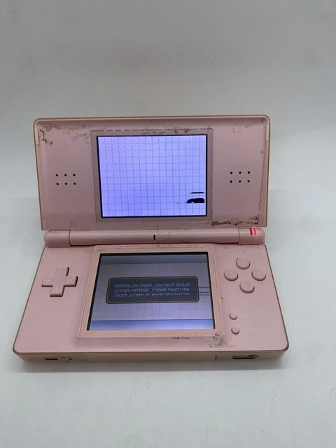 NINTENDO DS LITE Console Pink Faulty LCD Top & Bottom Working & Charger ...