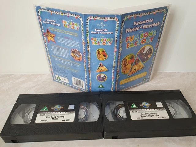 FUN SONG FACTORY Favourite Music And Rhymes A Double VHS VIDEO Set £11. ...
