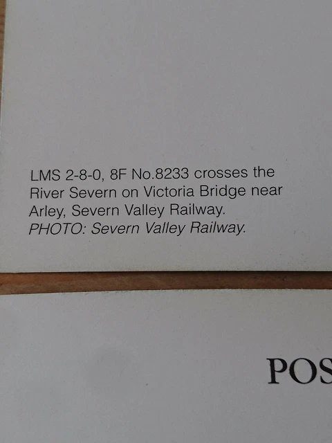 LNER K4 CLASS Locomotive on Severn Valley Railway Postcard & LMS 8F ...