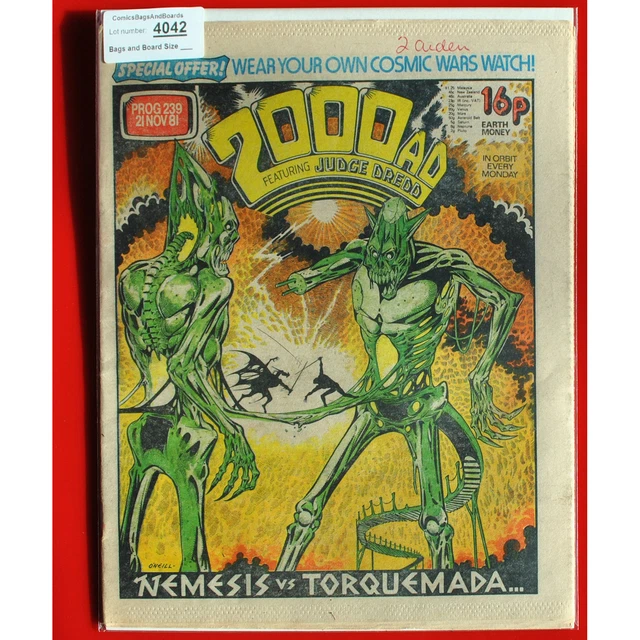 2000AD PROG 239 Nemesis vs Torquemada Comic 21 11 81 UK 1981 (d . EUR 2 ...