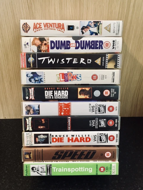 VHS TAPE RACKS - Video Cassette Tape Display - Vintage Retro Shelf VHS ...