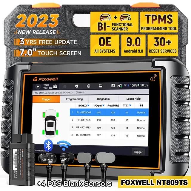 FOXWELL TPMS PROGRAMMING OBD2 All System Diagnostic Tool Bidirectional ...