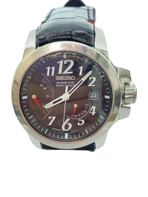 SEIKO BRIGHTZ 5D44-0AB0 Phoenix Direct drive DD Black Slv Kinetic Mens ...