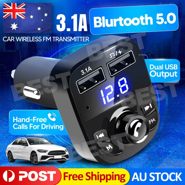 WIRELESS CAR FM Transmitter Handsfree Kit Bluetooth MP3 Player Adapter ...