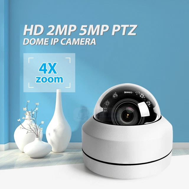 2MP 5MP FULL HD PTZ IP Camera Outdoor 4X Zoom Mini Speed Dome Cam POE ...