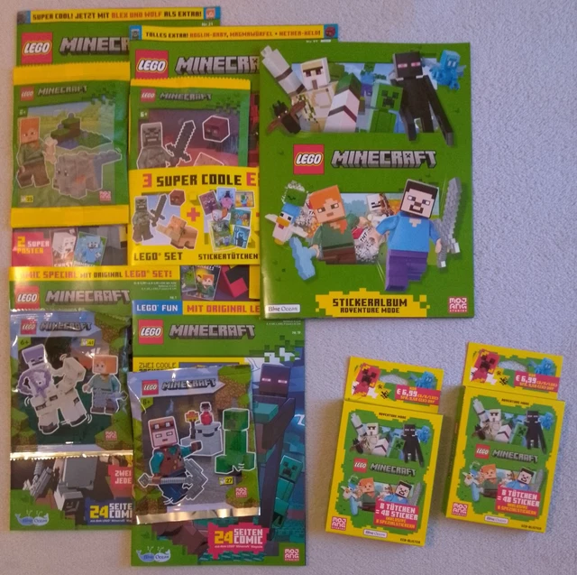 LEGO MINECRAFT UND Lego Minecraft Comic Magazine/Comics sowie 2x Eco ...