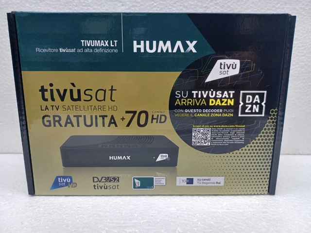 DECODER RICEVITORE SATELLITARE Tivu'sat (Dvb-S2) Card Inclusa Humax Hd ...