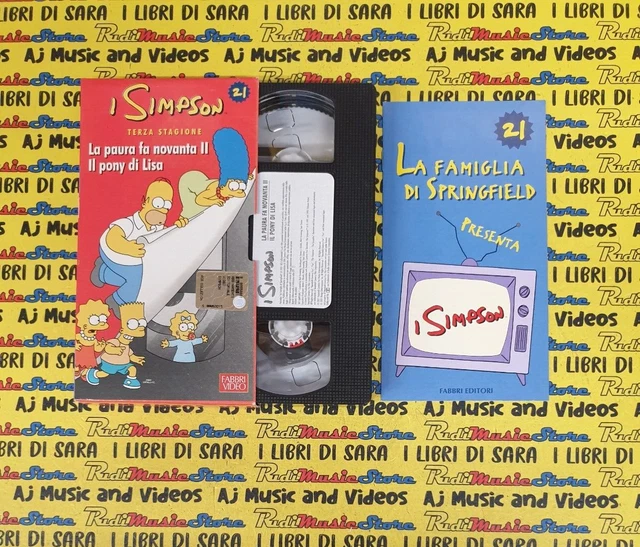 VHS CARTONATA I SIMPSON 21 TERZA STAGIONE 2001 FOX BONGO + LIBRETTO ...