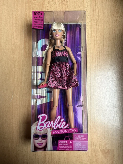 BARBIE FASHIONISTAS 2009 Doll 100+ Poses Blonde With Fringe In Box NRFB ...