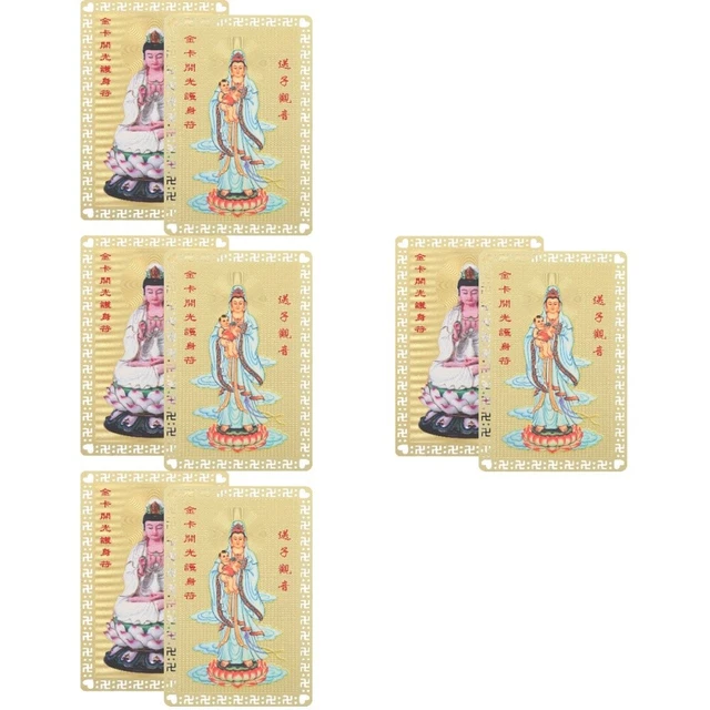 8 PCS GENERAL Auspicious Cards Portable Amulet Chinese Health Spiritual ...