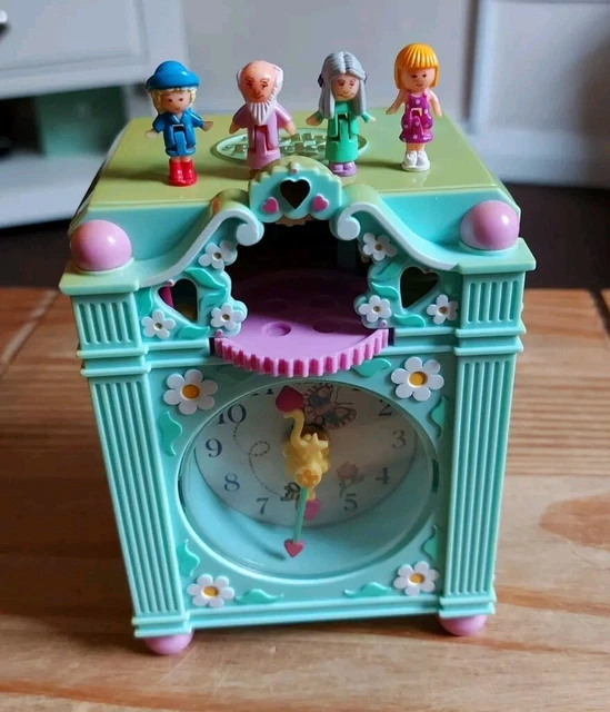 VINTAGE POLLY POCKET Light Blue Funtime Clock. 1991. 100% Complete. £44 ...