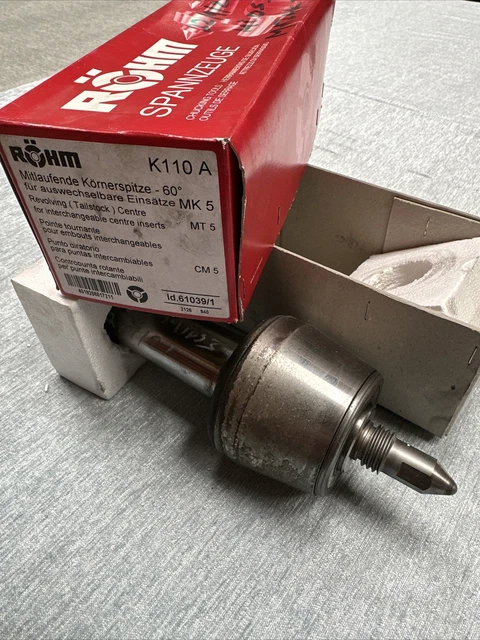 ROHM K110A MK5 morse taper 5 MT5 REVOLVING TAILSTOCK CENTRE USED REF22 ...