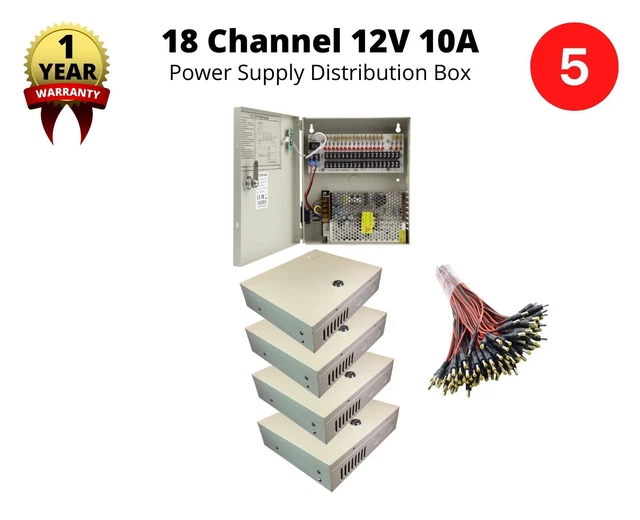 16 CHANNEL 12V DC Power Supply Distribution Box for CCTV Security ...