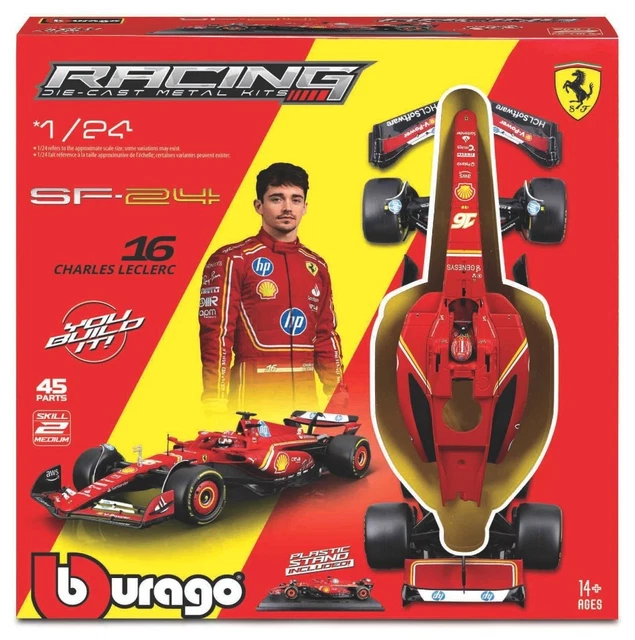MODEL KIT FORMULA 1 f1 Burago Ferrari SF-24 Leclerc F1 2024 vehicles ...
