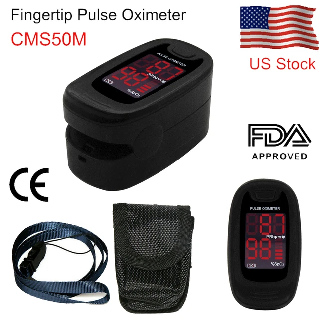 FINGER PULSE OXIMETER SpO2 Sensor Heart Rate Meter Blood Oxygen Monitor ...