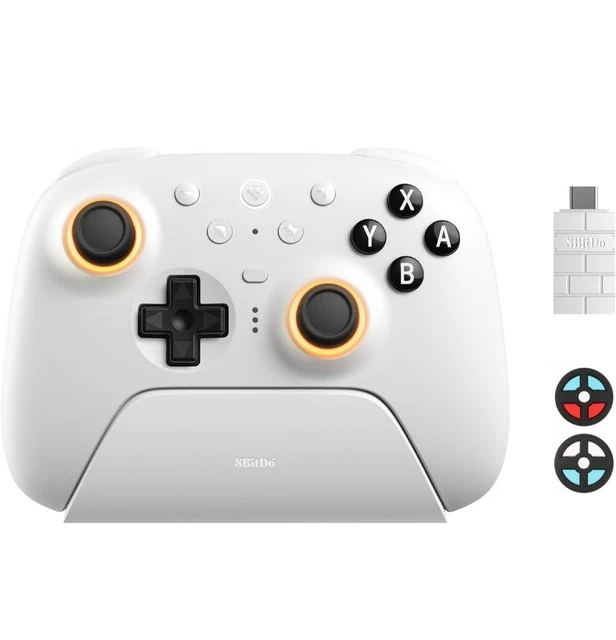 8BITDO ULTIMATE 2 Bluetooth Controller with Hall Effects + Charging Dock - White $68.39 ...