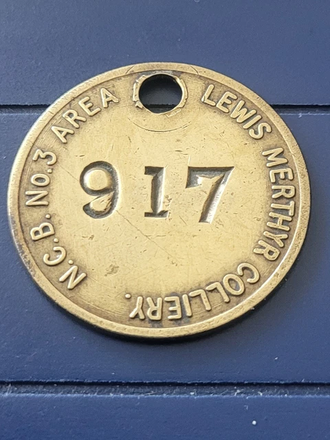 ORIGINAL LEWIS MERTHYR Colliery Pit Check Welsh Miners Lamp Tally £15. ...