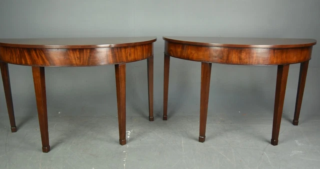 PAIR OF GEORGIAN Brazilian mahogany half moon console tables £1,295.00 ...
