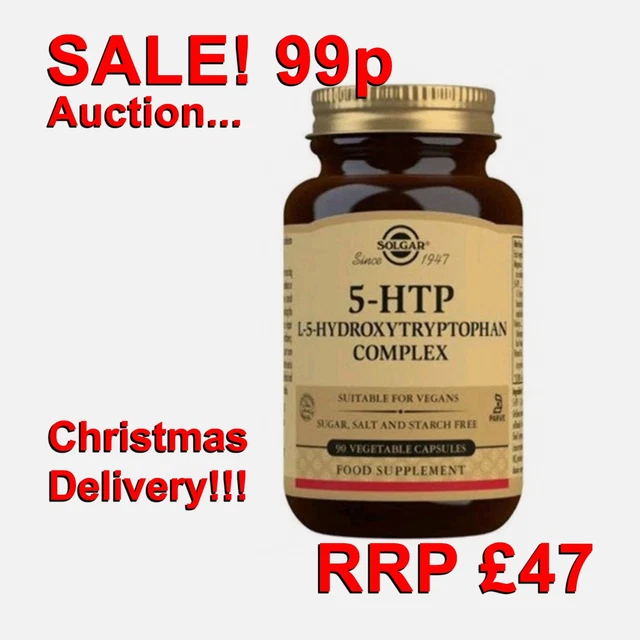 SOLGAR GRIFFONIA 5-HTP Complex 90 Vegetable Capsules, RRP £48, Expiry ...