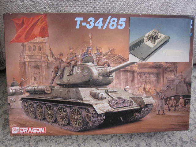 DRAGON 6066, &T-34/85, Modell 1944", mit CONVERSIONS, Bausatz 1:35, NEU ...