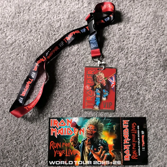 IRON MAIDEN ‘RUN For Your Lives’ World Tour 2025-26 Trooper Vip Pack £ ...