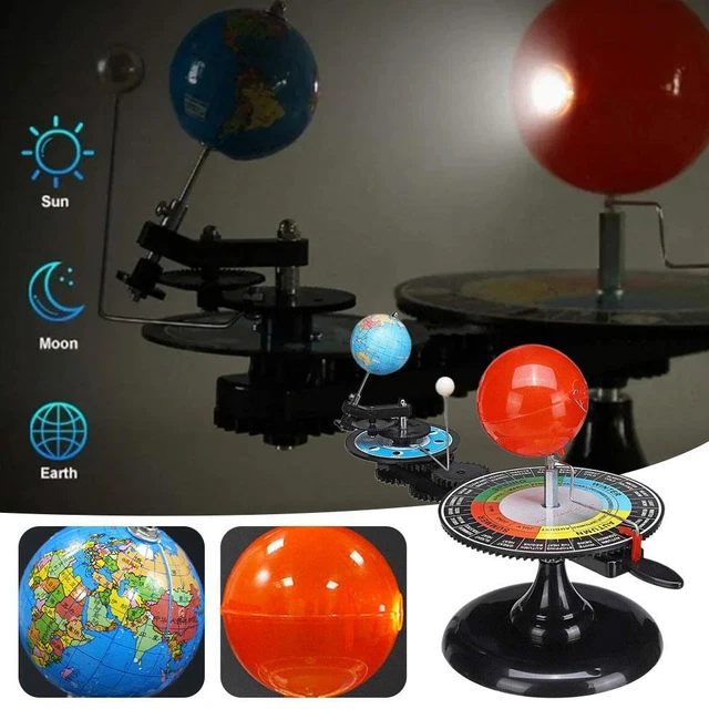 SOLAR SYSTEM GLOBES Sun Earth Moon Orbit Planetarium Tool' Model O1T8 ...