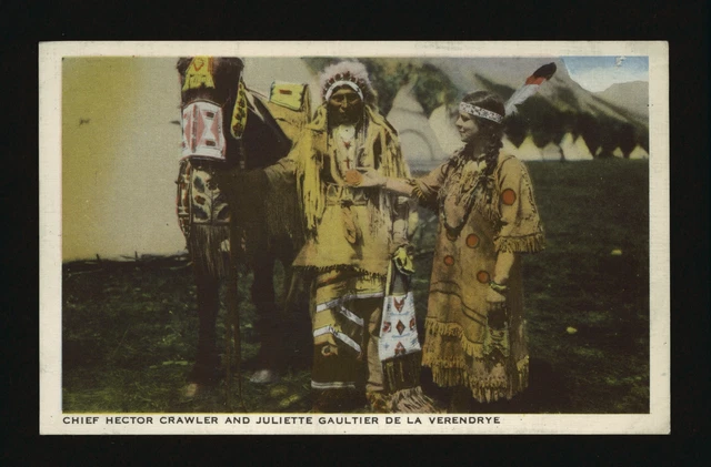 CHIEF HECTOR CRAWLER and Juliette Gaultier de la Verendrye Colour- Old ...