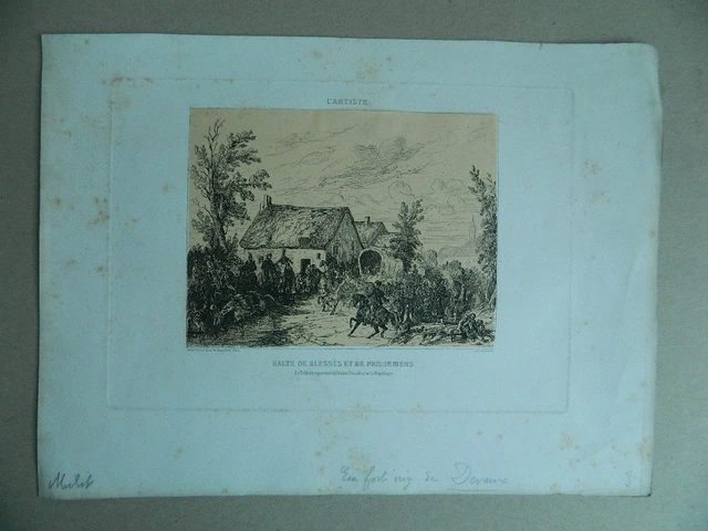 JULES DEVAUX ANTIK Gravur Ätzradierung Forte Originell Unterzeichnet ...