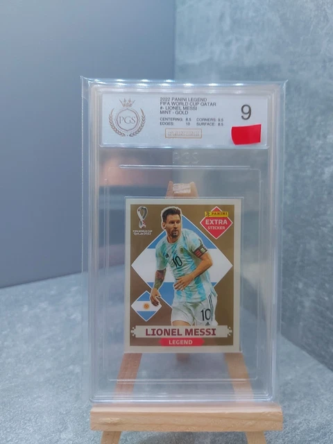 LIONEL MESSI LEGEND Gold Extra Sticker World Cup Qatar 2022 RARE PGS 9 ...