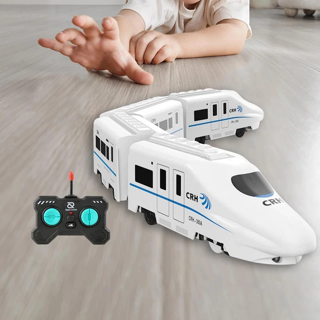 RC HIGH SPEED Rail Train Toy with Light and Sound Children Educational ...