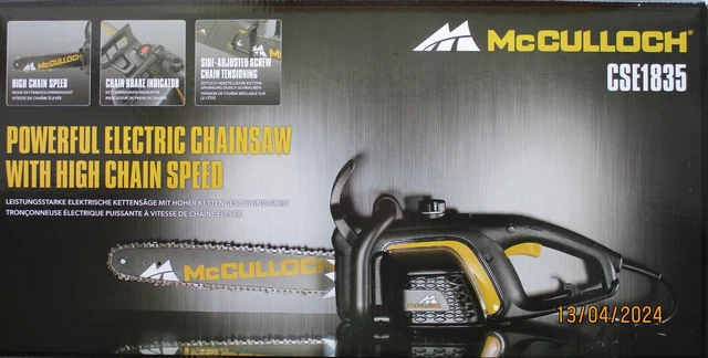 MCCULLOCH ELEKTRO-KETTENSÄGE CSE 1835 Motorsäge 1800 W Leistung 35 Cm ...