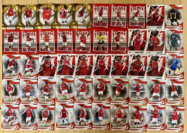 2023-24 TOPPS ARSENAL Team Set Base Thierry Henry Dennis Bergkamp Saka ...