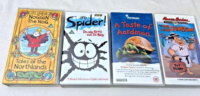 VHS 4 VIDEO Tapes: Noggin the Nog, Spider!, Aardman, The Man Called ...