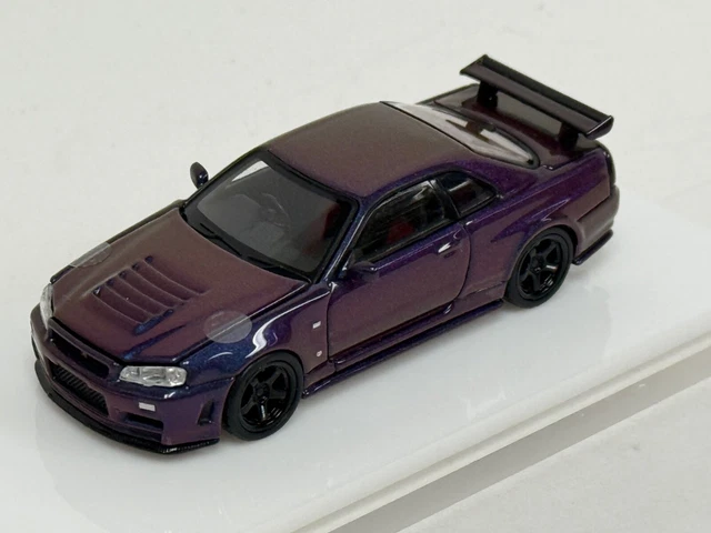 1/64 MOTORHELIX NISSAN Skyline GT-R R34 Violet Modèles De Mode Expo Éd ...