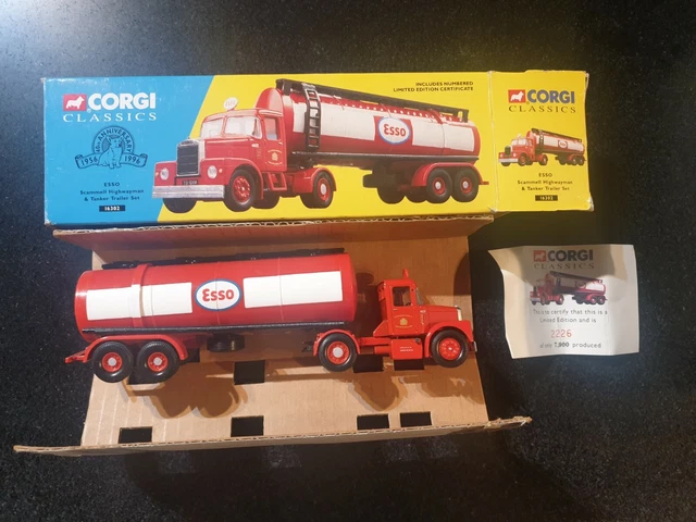 CORGI CLASSICS 16302 ESSO Scammell Highwayman & Tanker Trailer set.Ltd ...