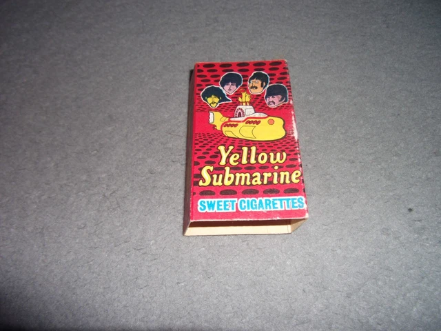 VINTAGE THE BEATLES Yellow Submarine Sweet Cigarette Packet Primrose £ ...