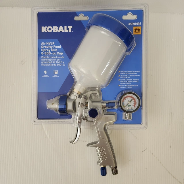 KOBALT AIR HVLP Gravity Feed Spray Gun 600 cc 1.4mm SGY AIR293 59.95 PicClick